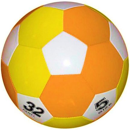 Orange Yellow & White 32 Panel Soccer Ball