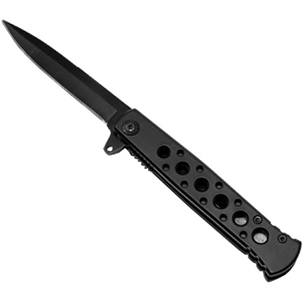 7.5" Black Folding Spring Assisted Knife Stainless Steel Blade